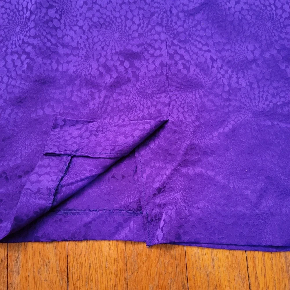 Argenti | Dresses | Argenti Vintage Purple Silk Skirt Set Mandarin Frog ...